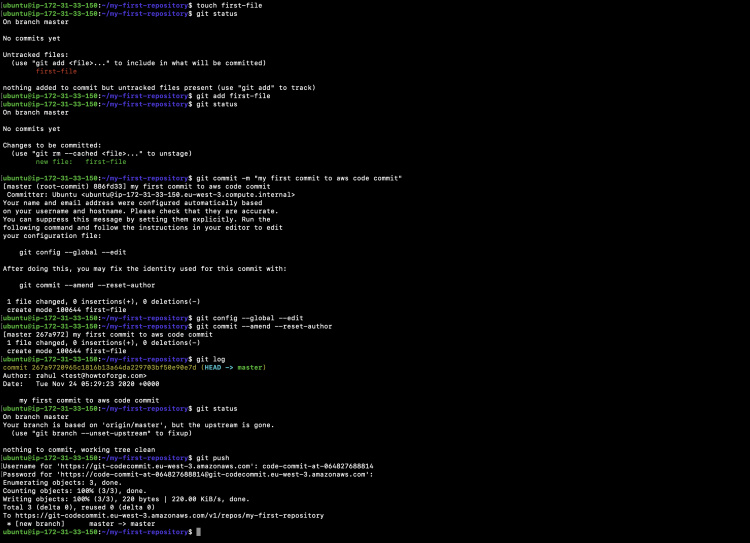 Cómo Crear Y Utilizar Un Repositorio Git De Codecommit En Aws Howtoforge